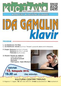 Ida Gamulin klavir - Kulturni centar Travno